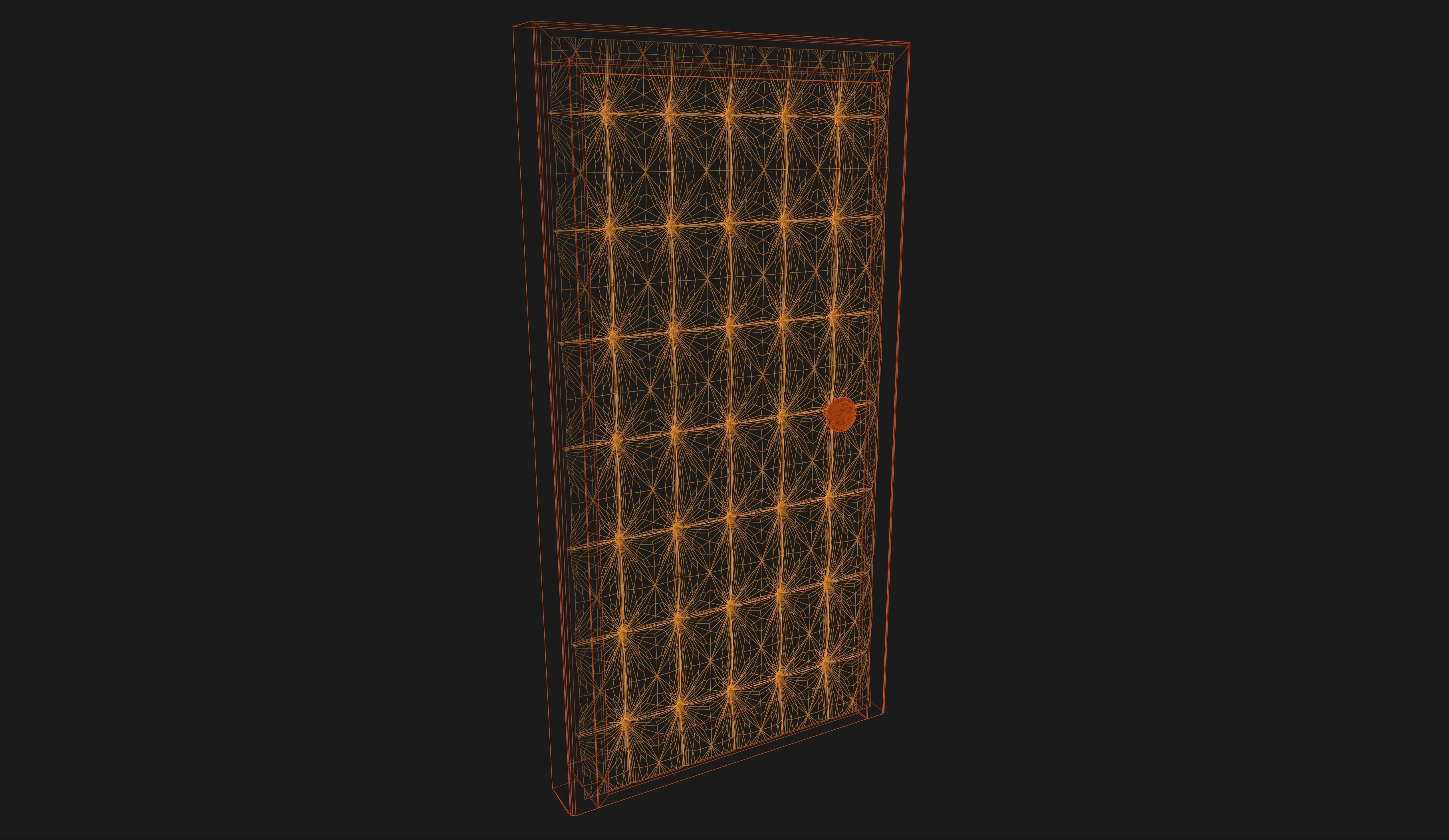 One-way Leather Tufted Padded Door 3D model | CGTrader