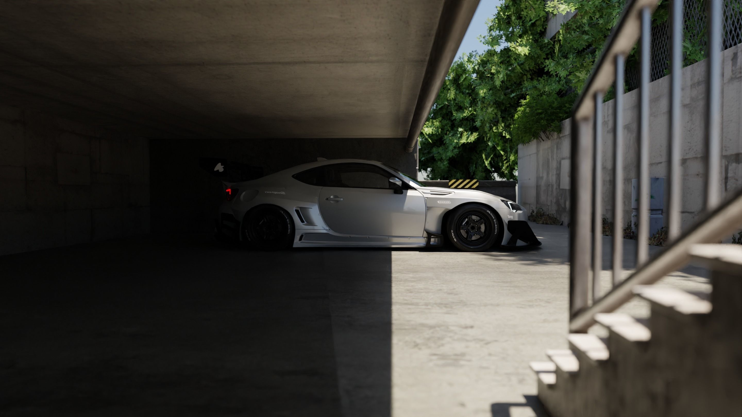 Car Render Scene 3D Blender File Textured And FBX File 3D model | CGTrader