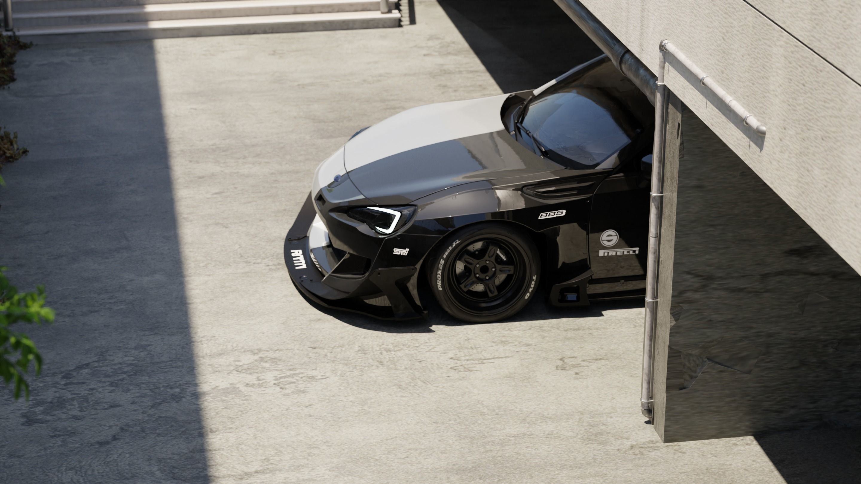 Car Render Scene 3D Blender File Textured And FBX File 3D model | CGTrader