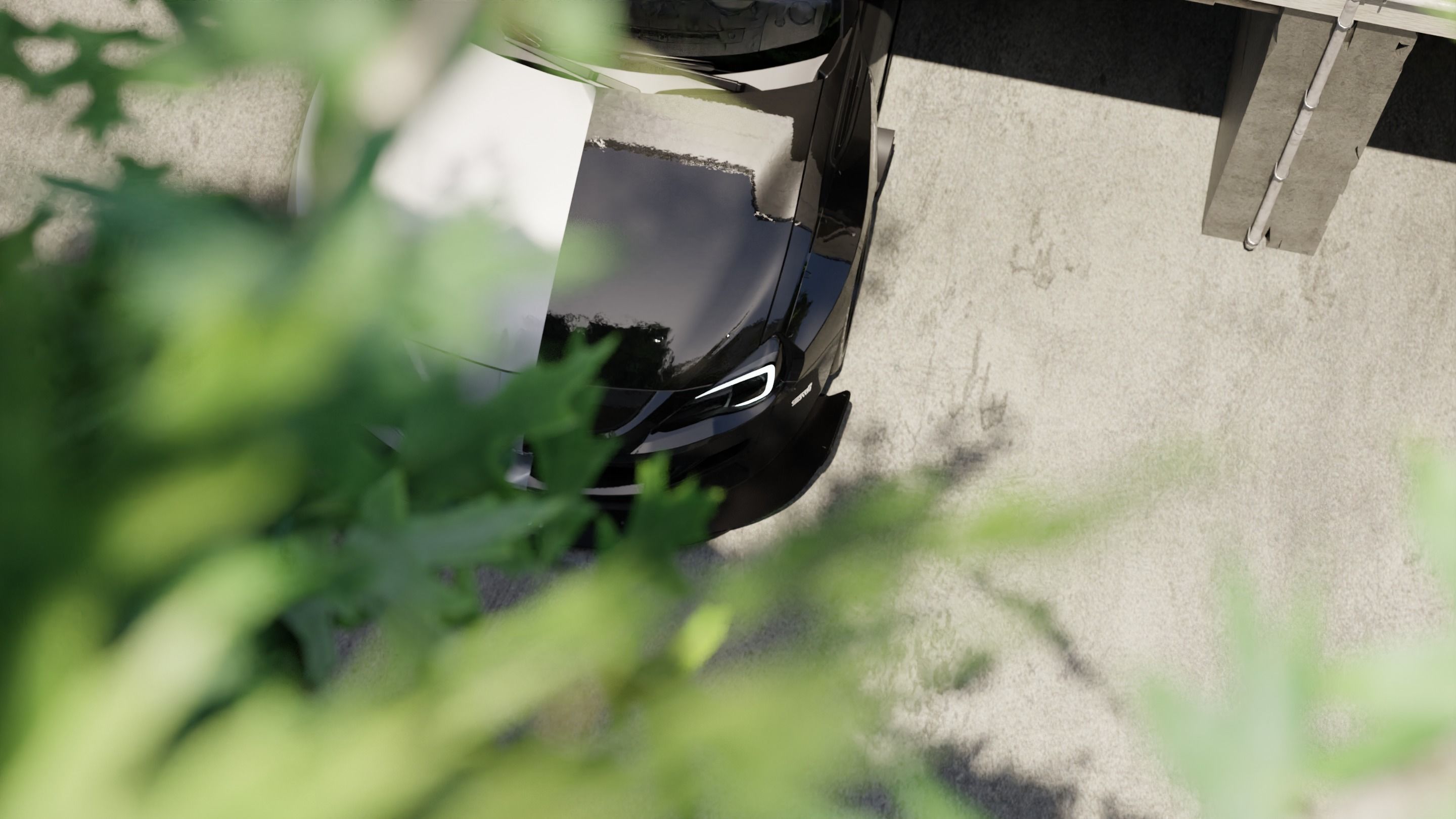 Car Render Scene 3D Blender File Textured And FBX File 3D model | CGTrader