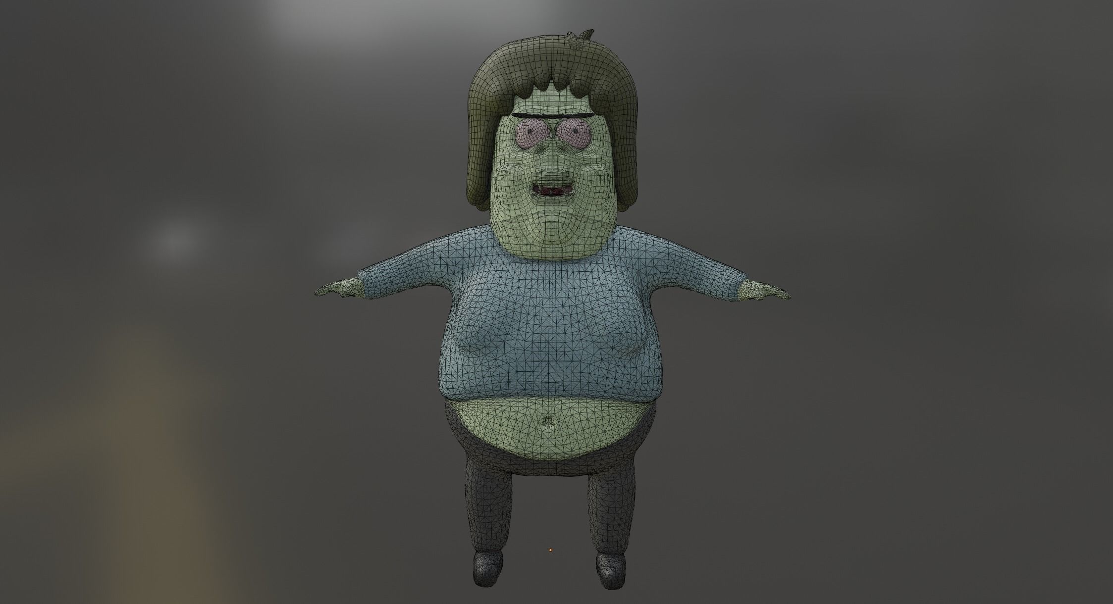 3D model Muscle Man Regular Show Rigged 3D model VR / AR / low-poly ...