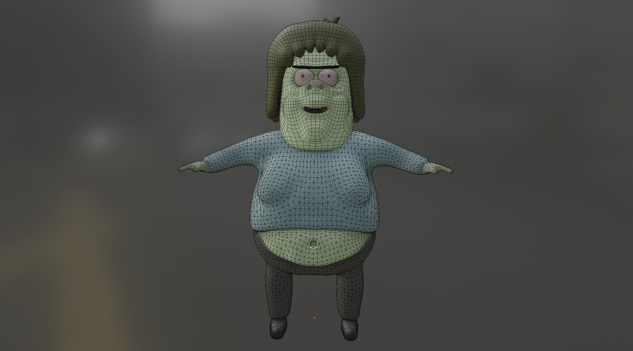 3D model Muscle Man Regular Show Rigged 3D model VR / AR / low-poly ...