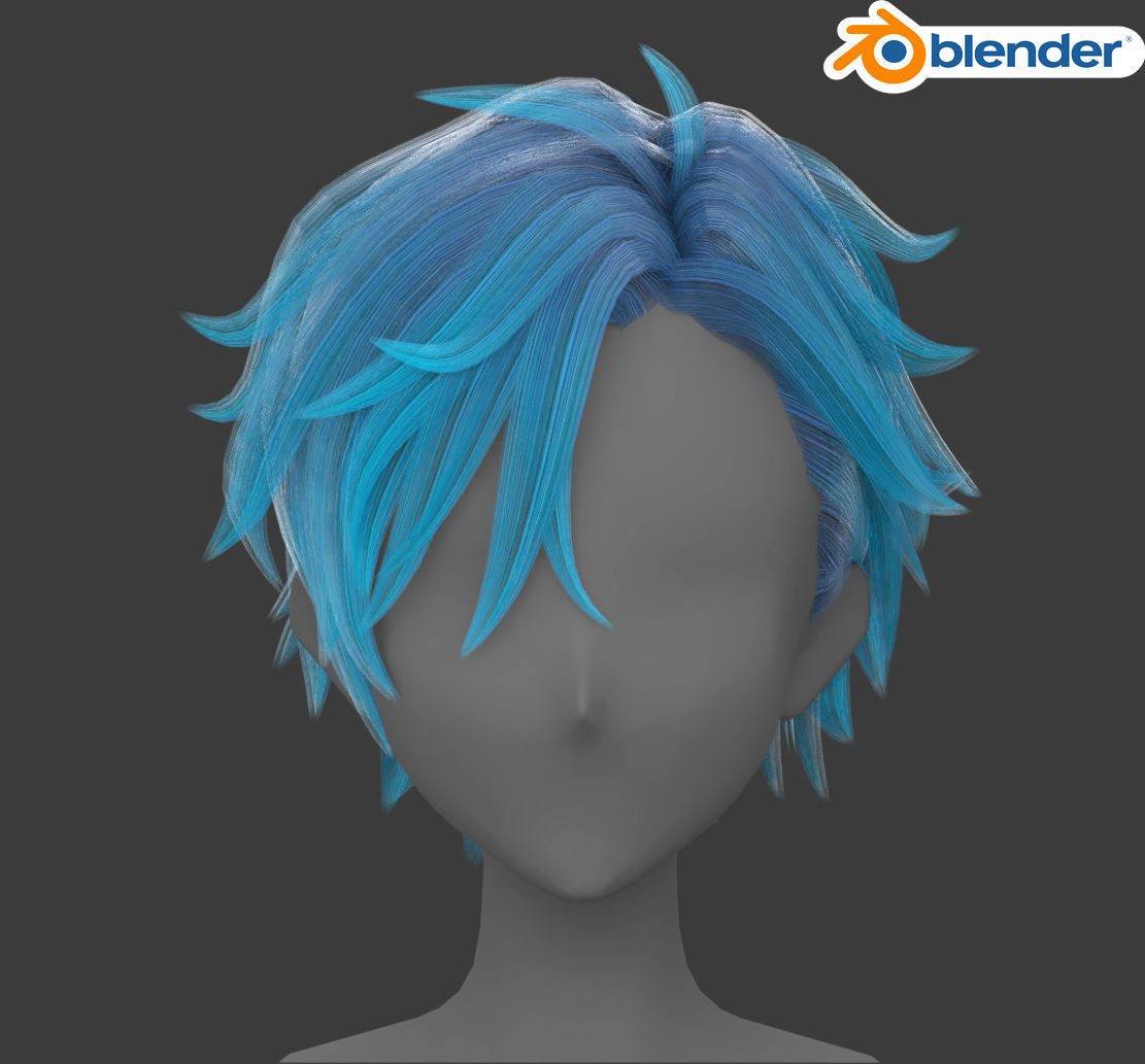 Texture Hair Card Shader For Blender Cycles-evee VR / AR / low-poly ...