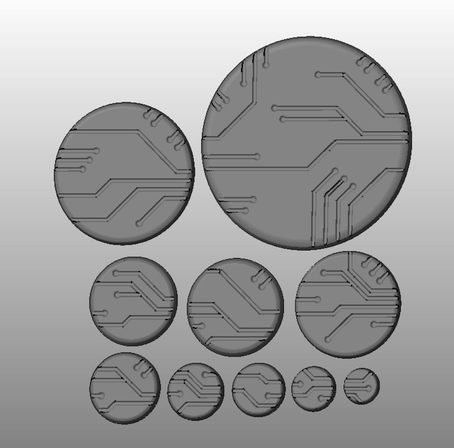 S20 - CIRCUITRY 20-120mm Round Bases 3D model 3D printable | CGTrader
