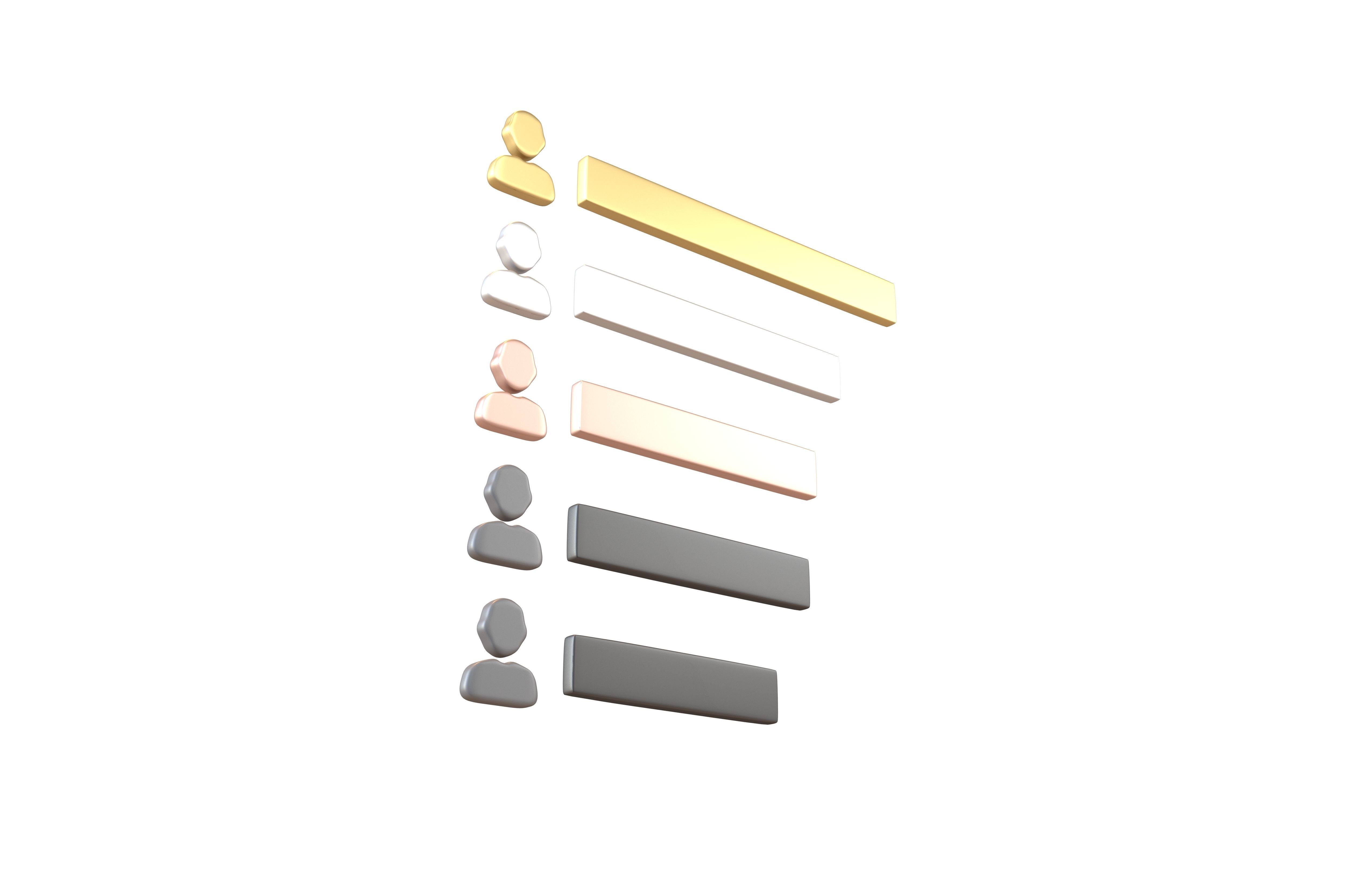 3D model Ranking Data Icon v1 006 VR / AR / low-poly | CGTrader