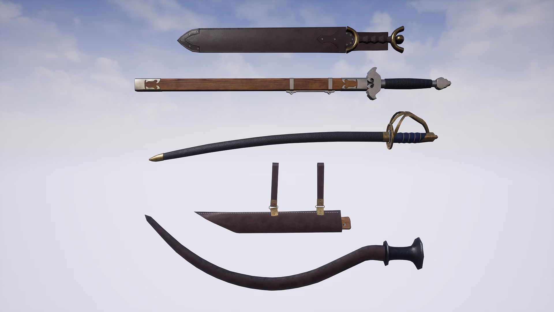 3D model Weapons Series - Swords 2 - Mini Pack VR / AR / low-poly ...