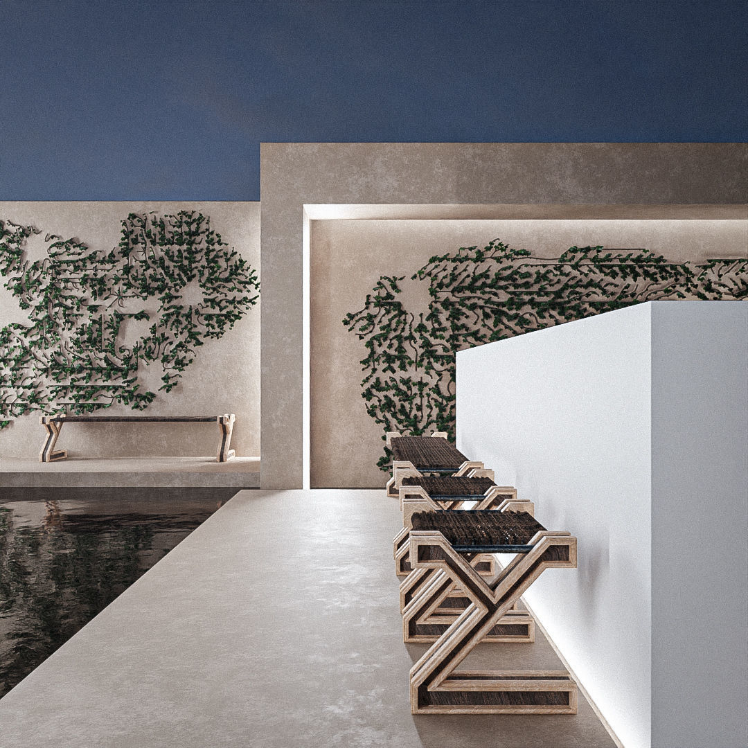 Tulum Resting Chairs 3D model | CGTrader