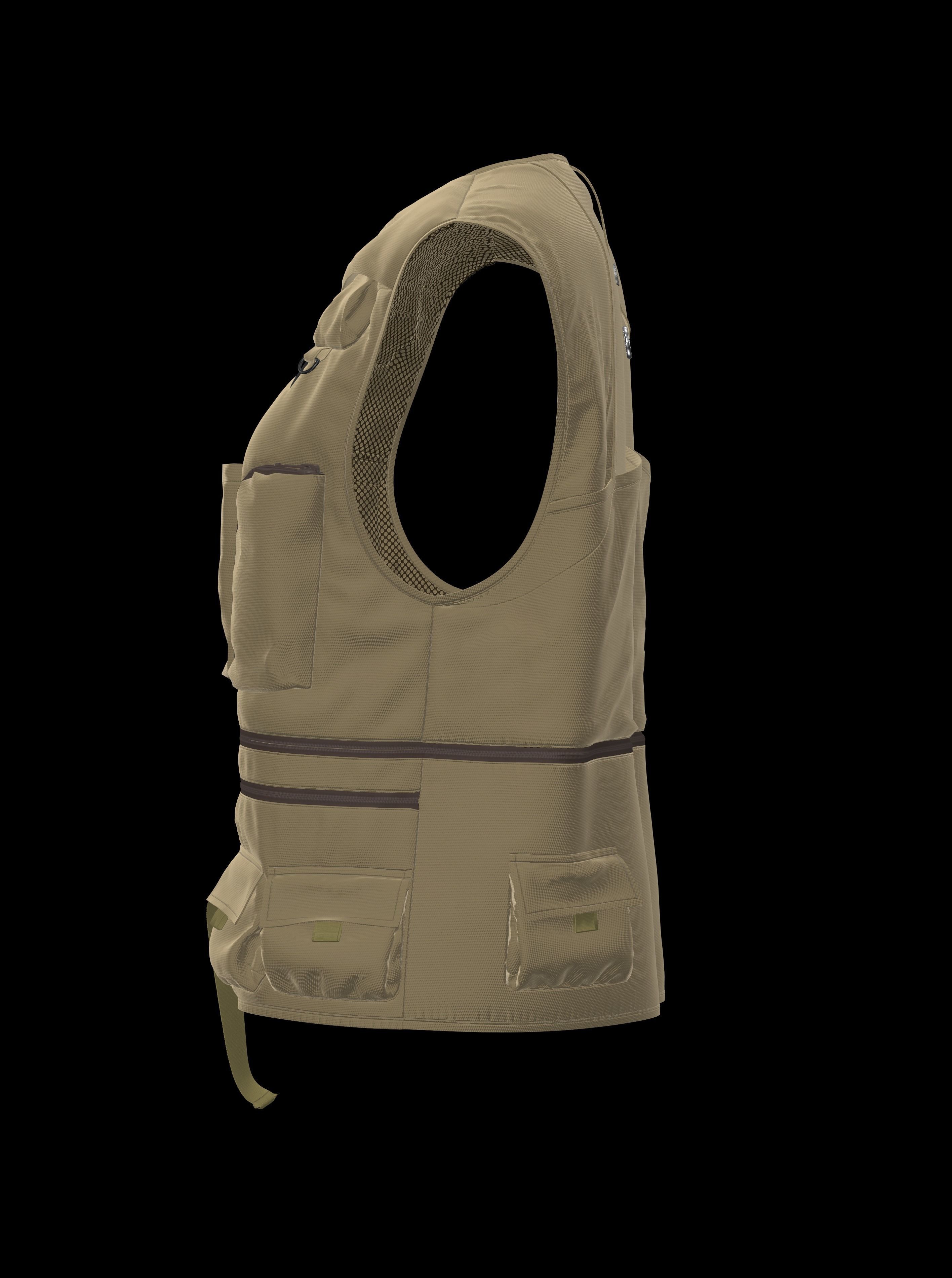 War Gaming Vest Suite for Game Character 3D model animated rigged ...