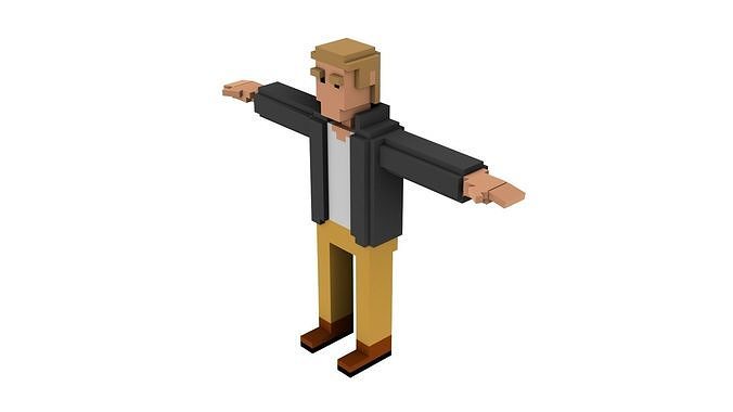 3D model CIVILIANS 8 VOXEL CHARACTER VR / AR / low-poly | CGTrader