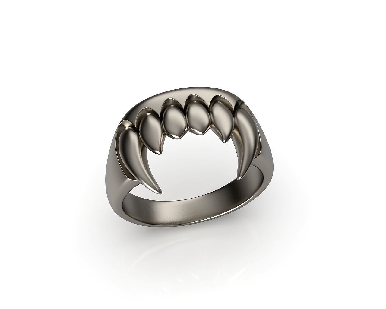 Vampire Fang Teeth Ring 3D model 3D printable | CGTrader