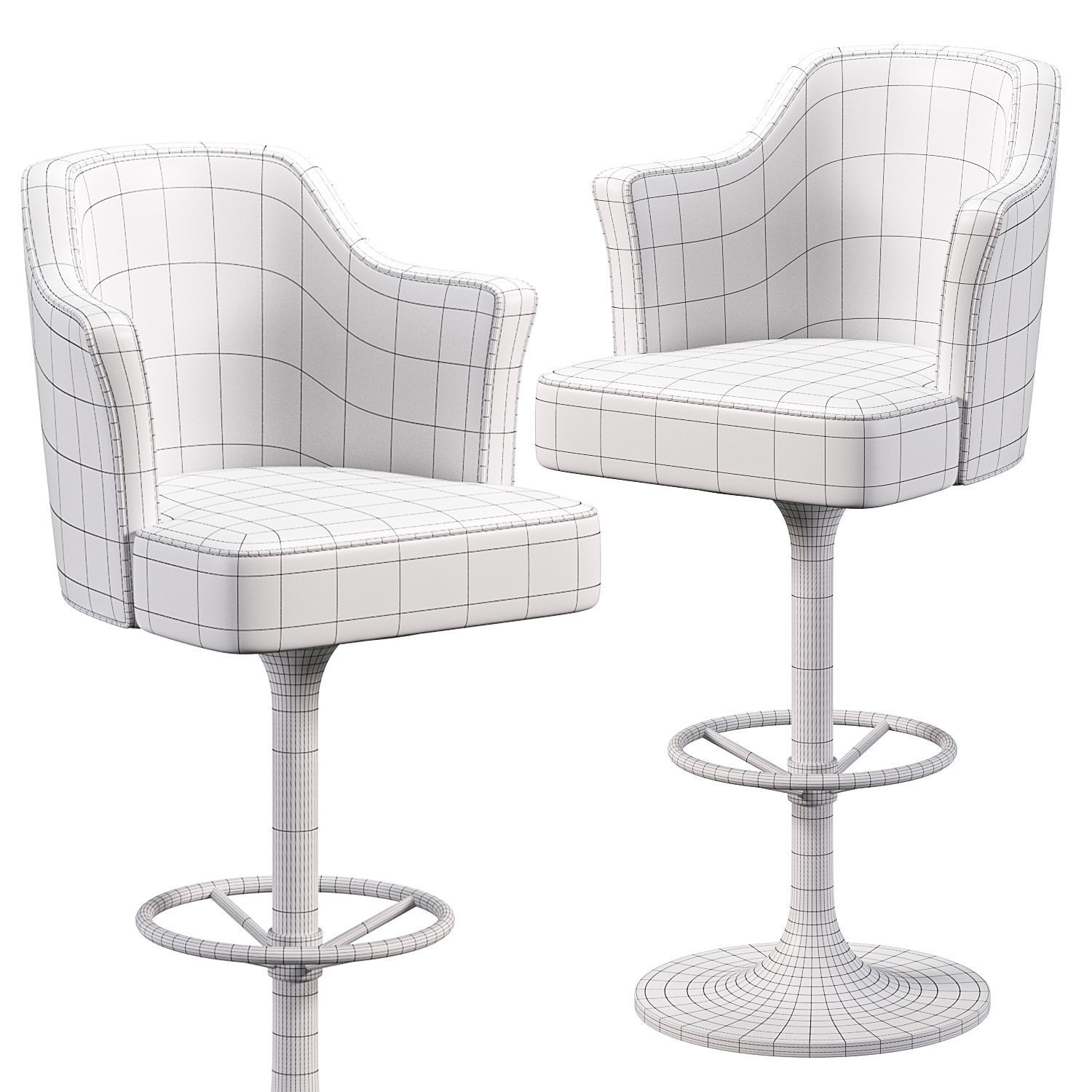 Beth bar chair 3D model | CGTrader