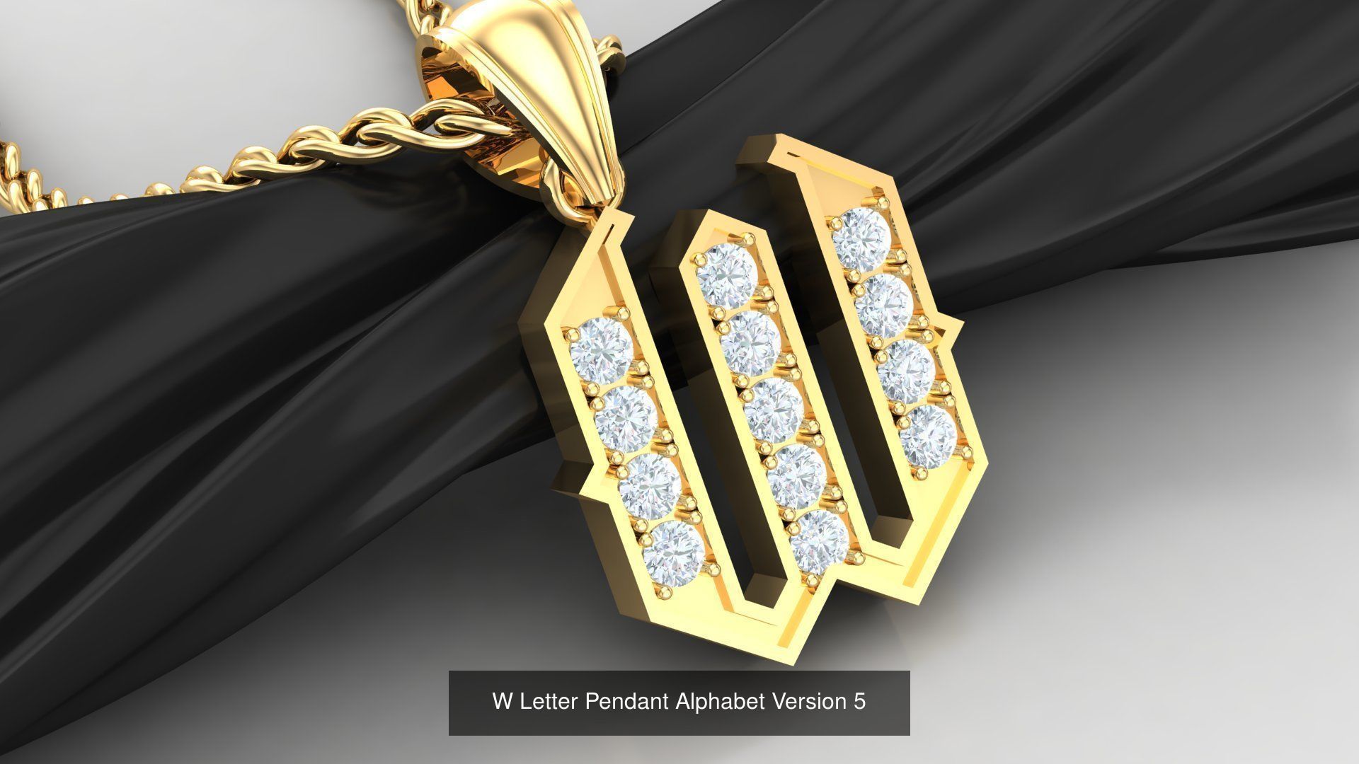 Letter Alphabet English Pendant Jewelry Cad FIle 3D Model Collection ...