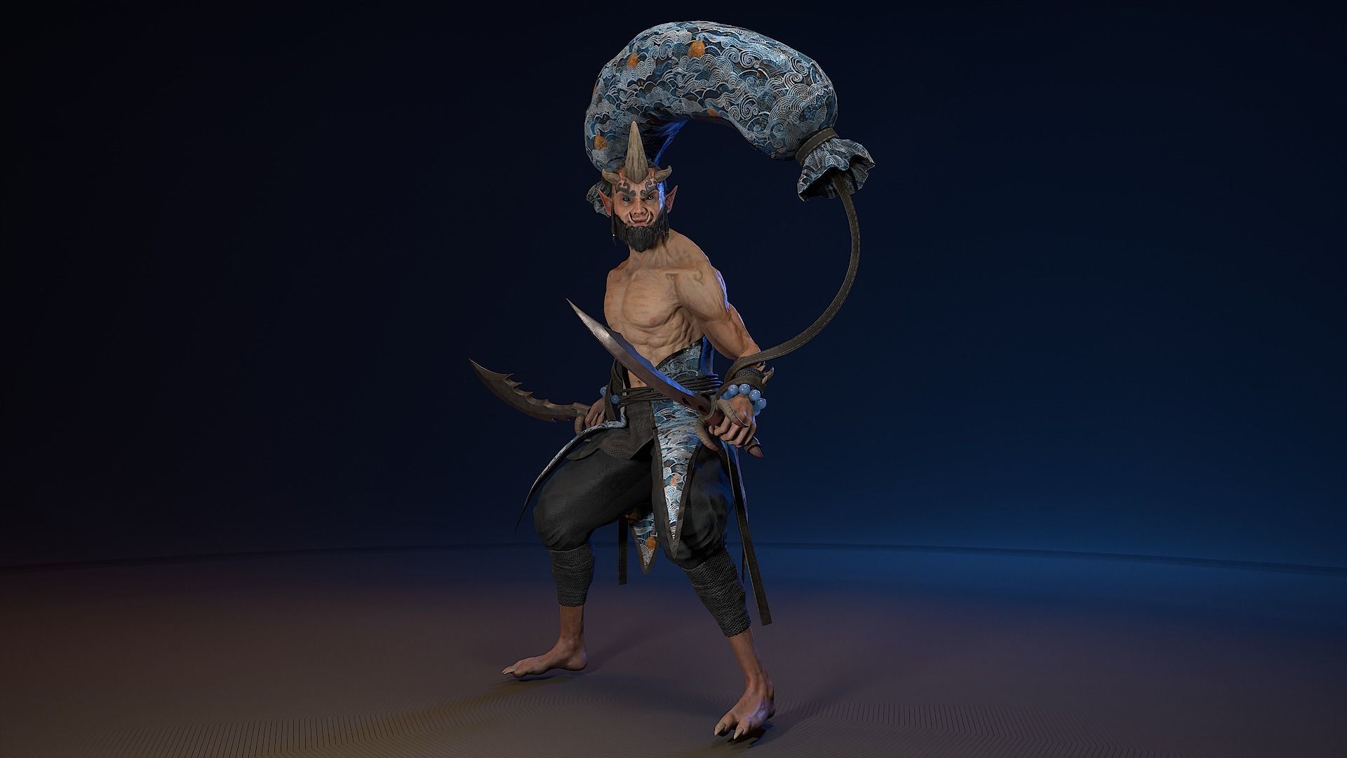 3D model Demon God Fujin 02 VR / AR / low-poly | CGTrader