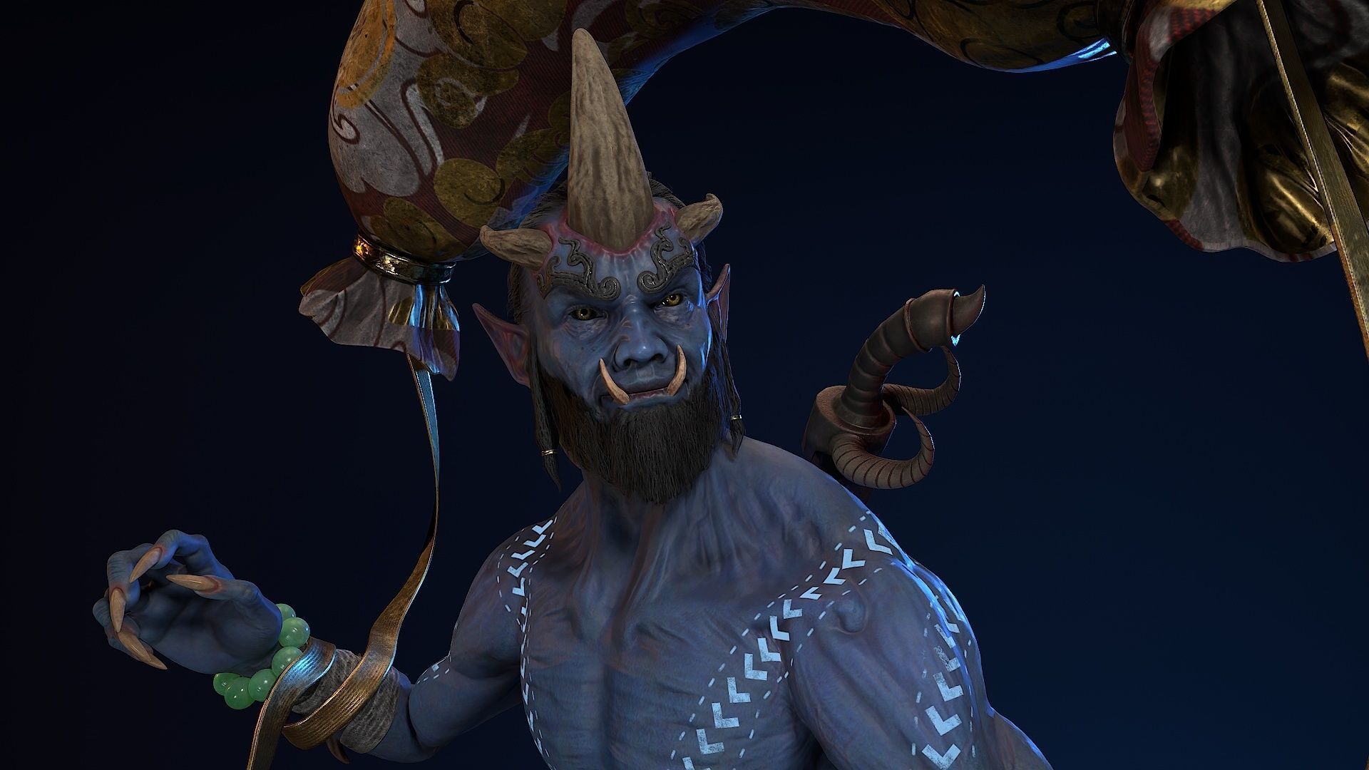 3D model Demon God Fujin 02 VR / AR / low-poly | CGTrader