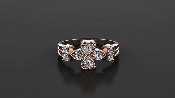 SR68 Solitaire Women Ring Version 1 3D model 3D printable | CGTrader