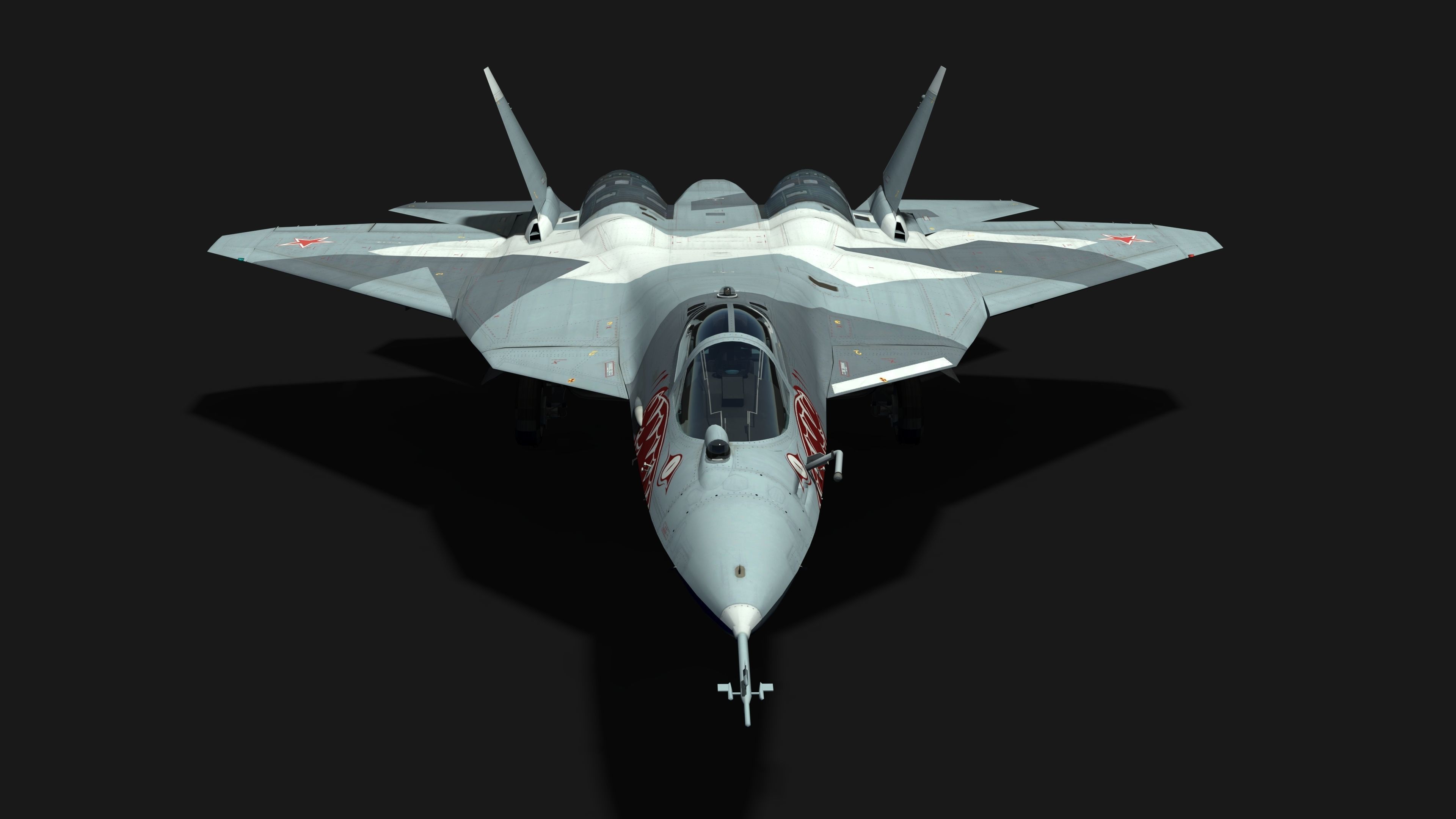 3D model Sukhoi Su-57 Felon with Cockpit VR / AR / low-poly | CGTrader