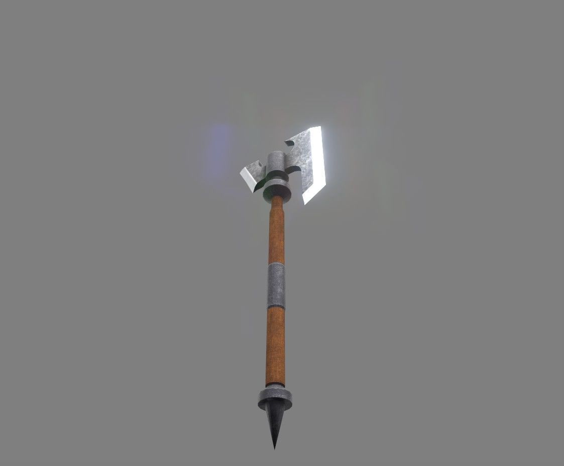 3D model Simple battle axe VR / AR / low-poly | CGTrader