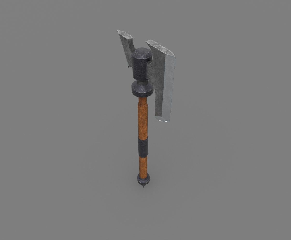3D model Simple battle axe VR / AR / low-poly | CGTrader