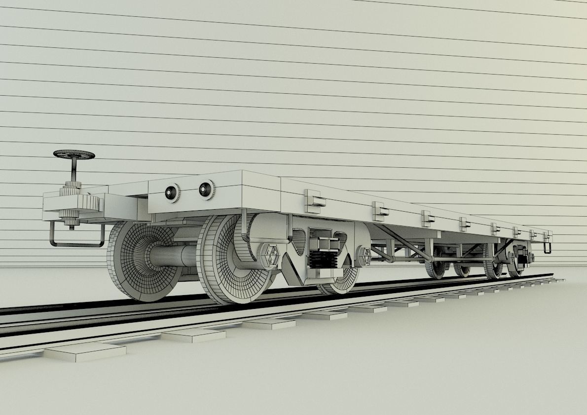 train freight wagon 3D model | CGTrader
