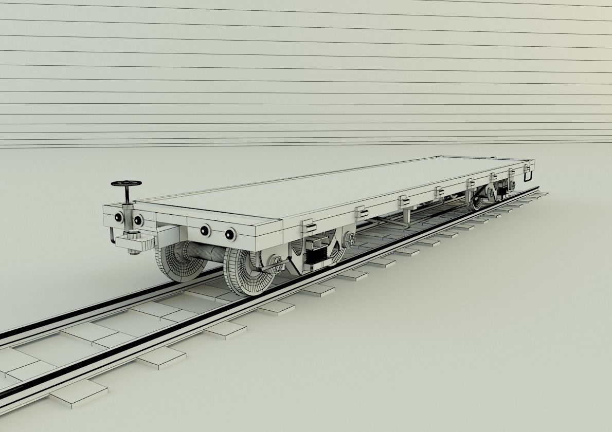train freight wagon 3D model | CGTrader