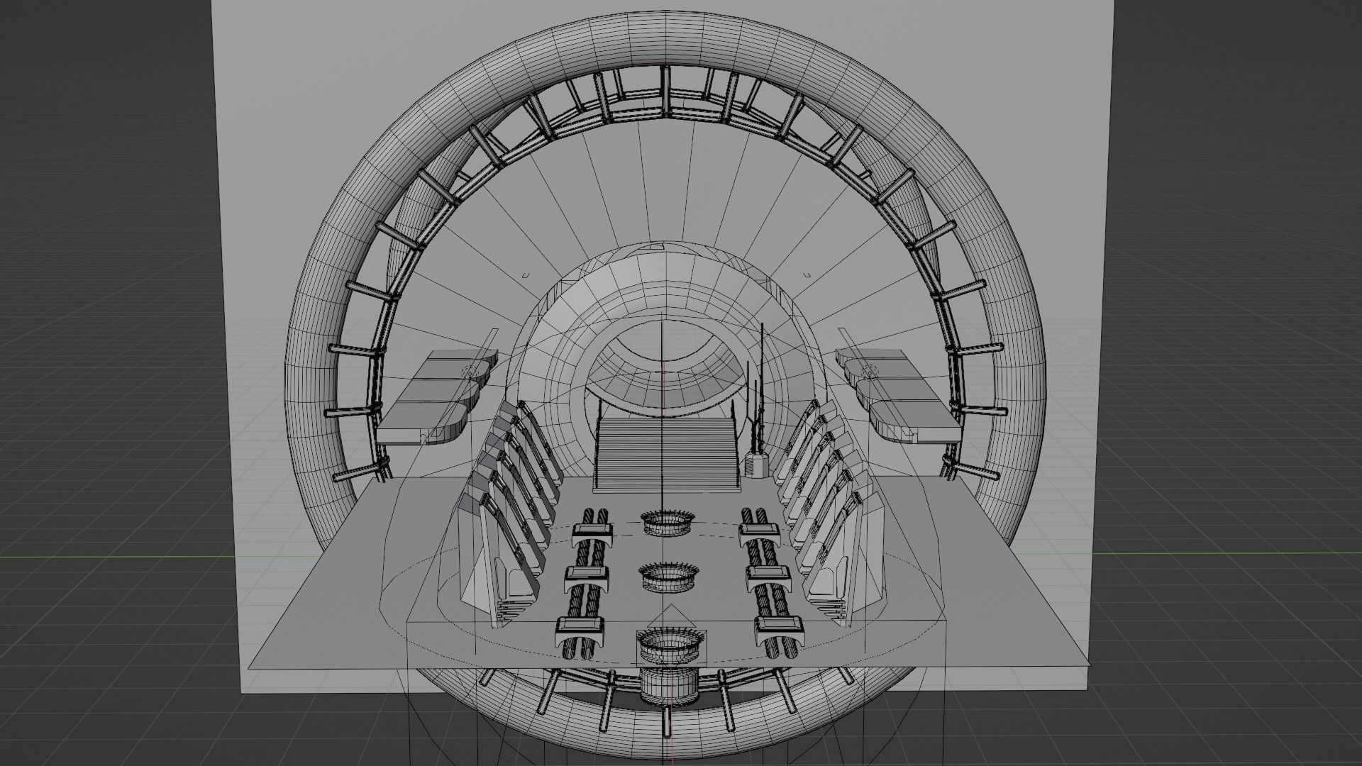 3D model Futuristic Spaceship Interior Lowpoly Concept Art VR / AR ...