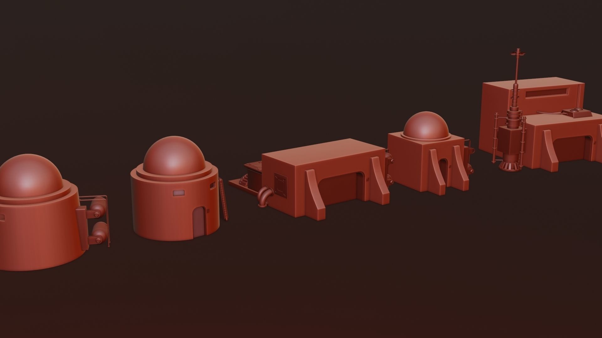 3D model star wars tatooine buildings VR / AR / low-poly | CGTrader