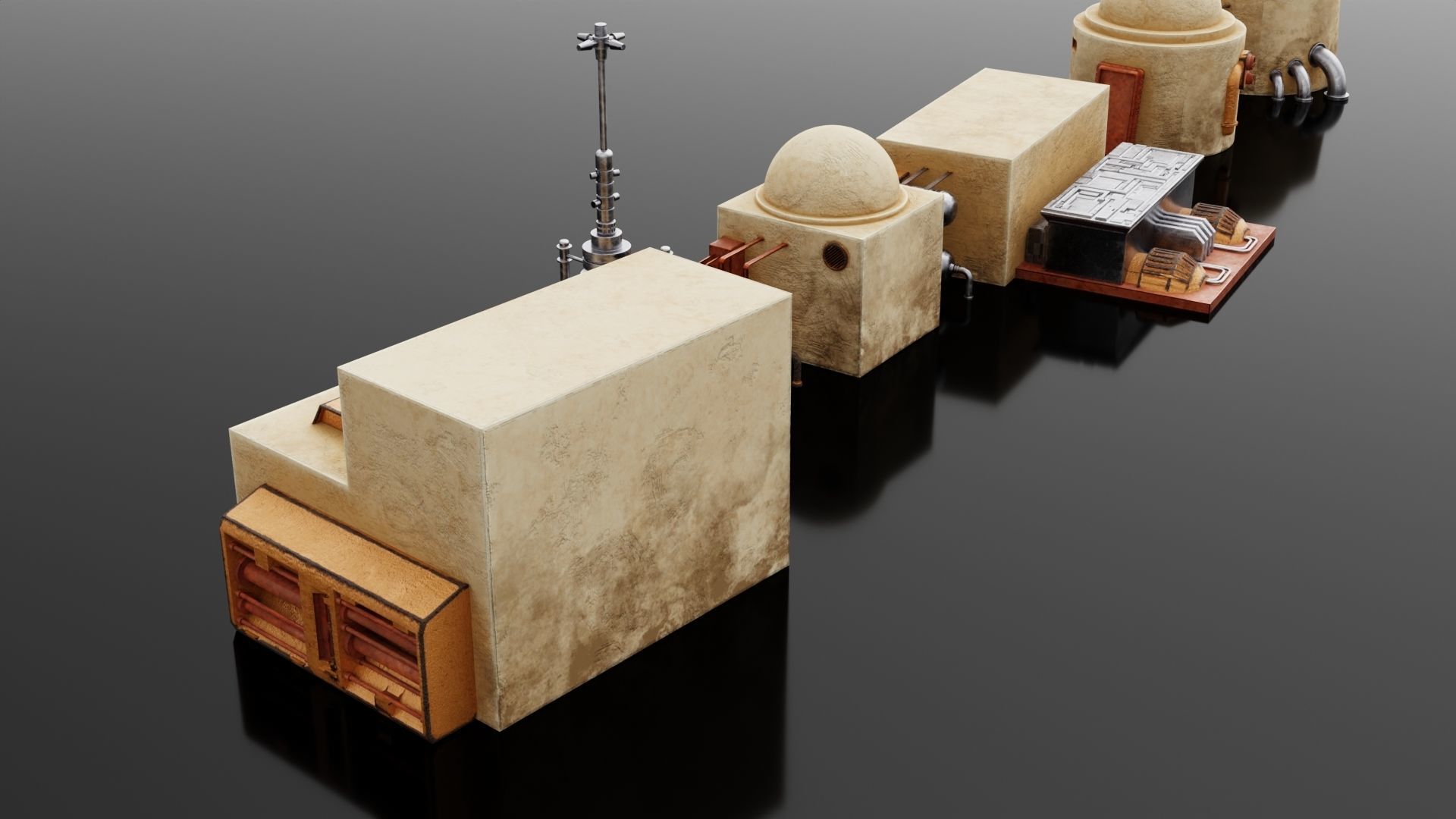 3D model star wars tatooine buildings VR / AR / low-poly | CGTrader
