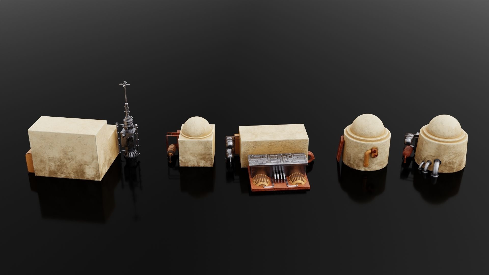 3D model star wars tatooine buildings VR / AR / low-poly | CGTrader