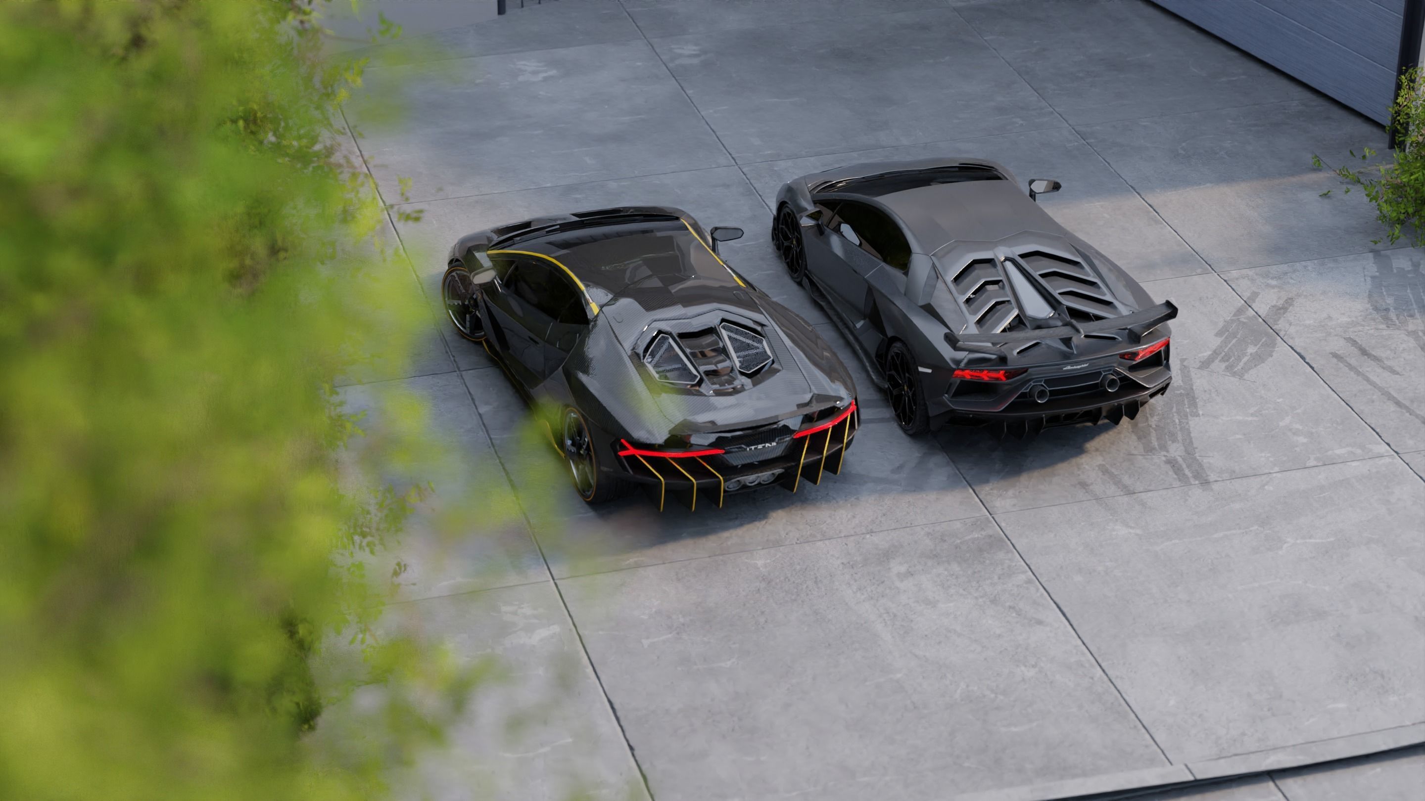 Luxury Automotive Render Scene 3D Blender File Textured And FBX 3D ...