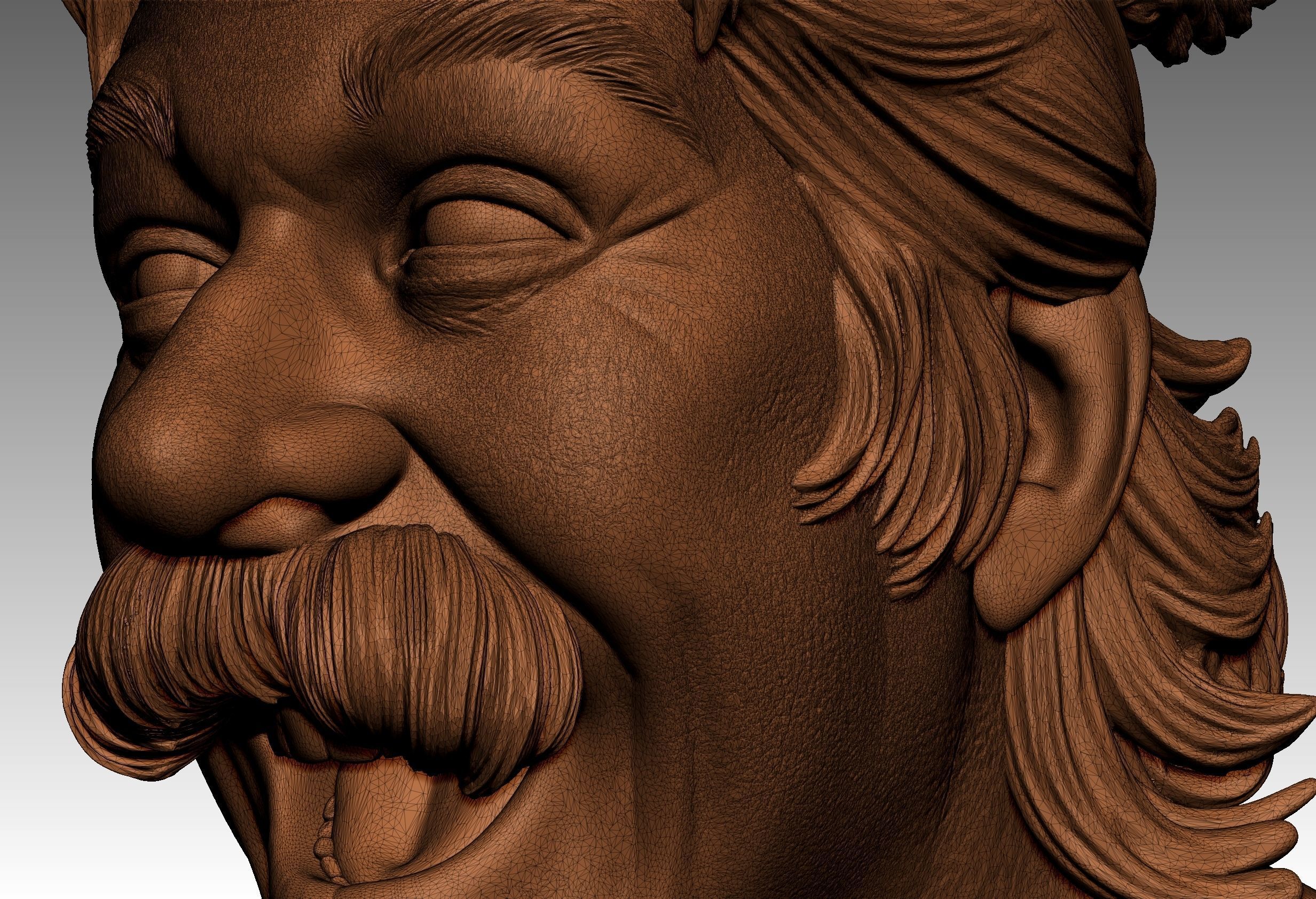 asterix head 3D print model 3D model 3D printable | CGTrader