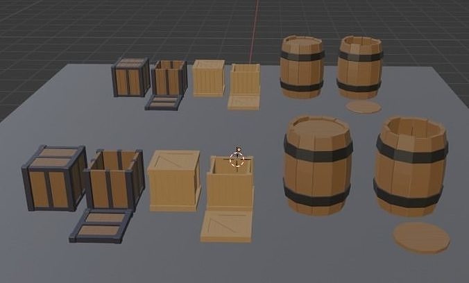3D model Simple Low Poly Storage Assets VR / AR / low-poly | CGTrader