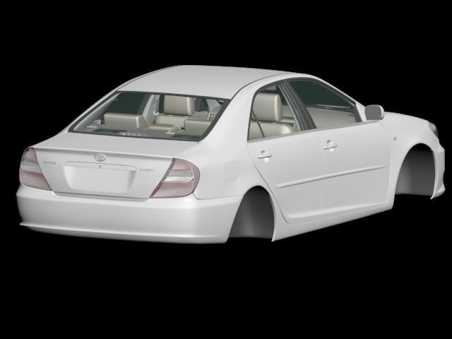 Toyota Camry 2003-2004 low poly and high poly 3D model | CGTrader