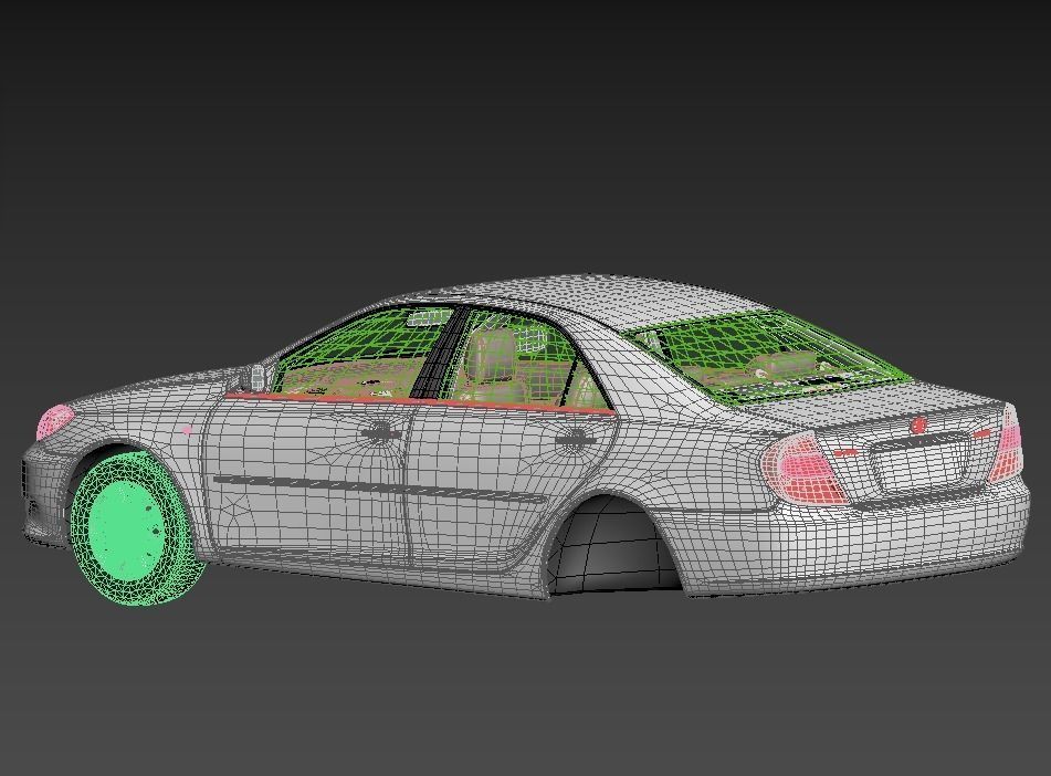 Toyota Camry 2003-2004 low poly and high poly 3D model | CGTrader