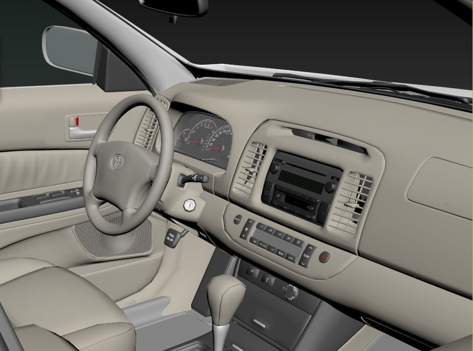 Toyota Camry 2003-2004 low poly and high poly 3D model | CGTrader