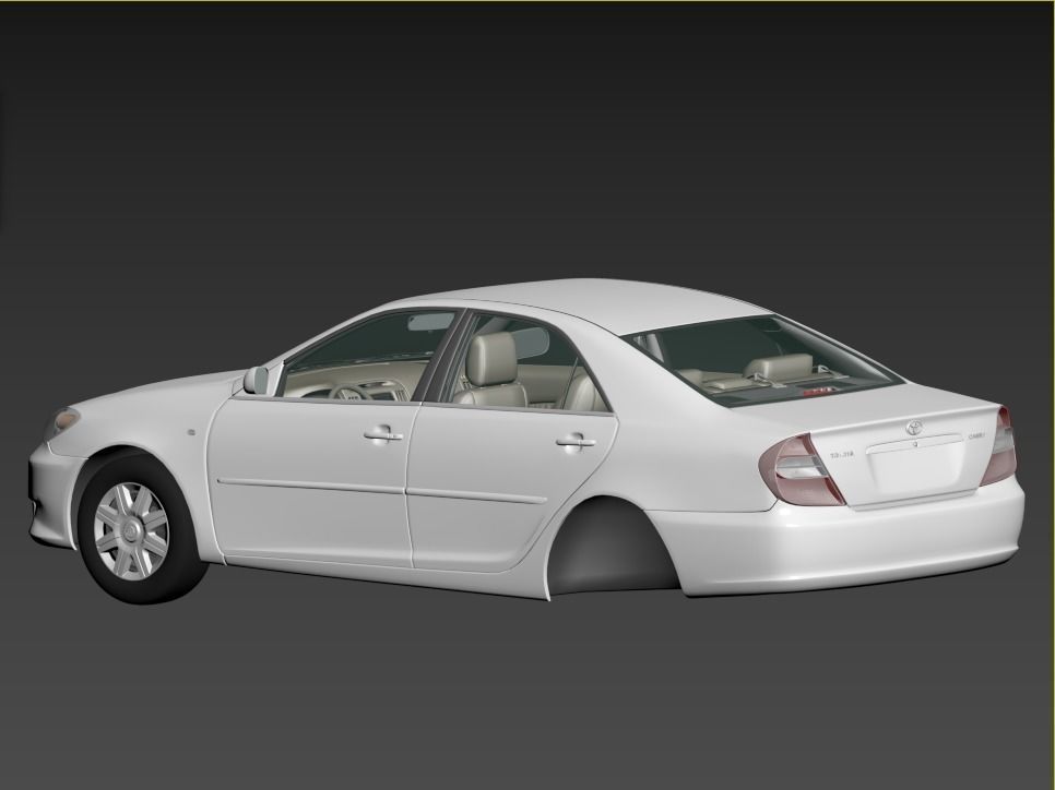 Toyota Camry 2003-2004 low poly and high poly 3D model | CGTrader