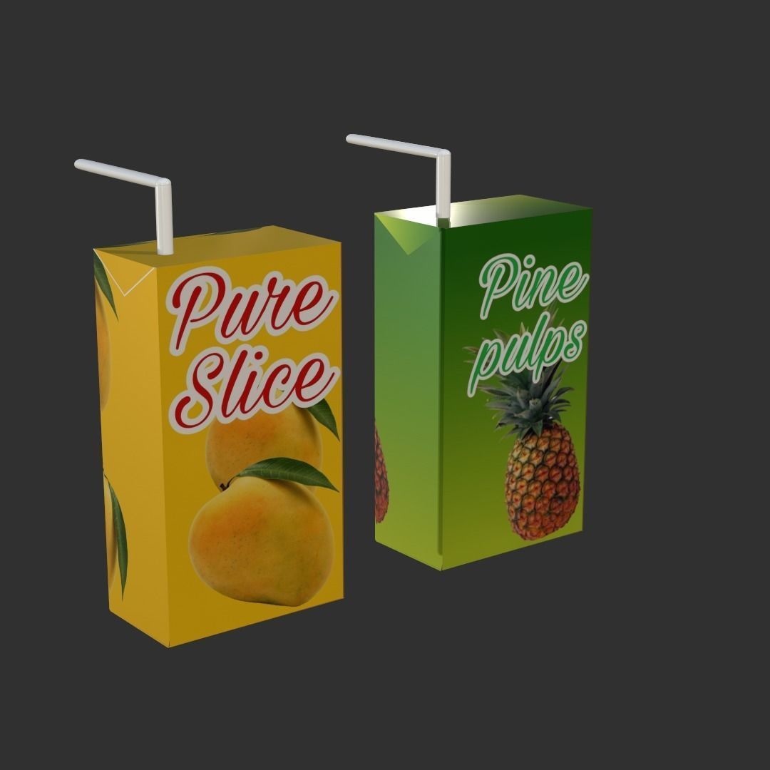 3D model Juice box 250 ml VR / AR / low-poly | CGTrader