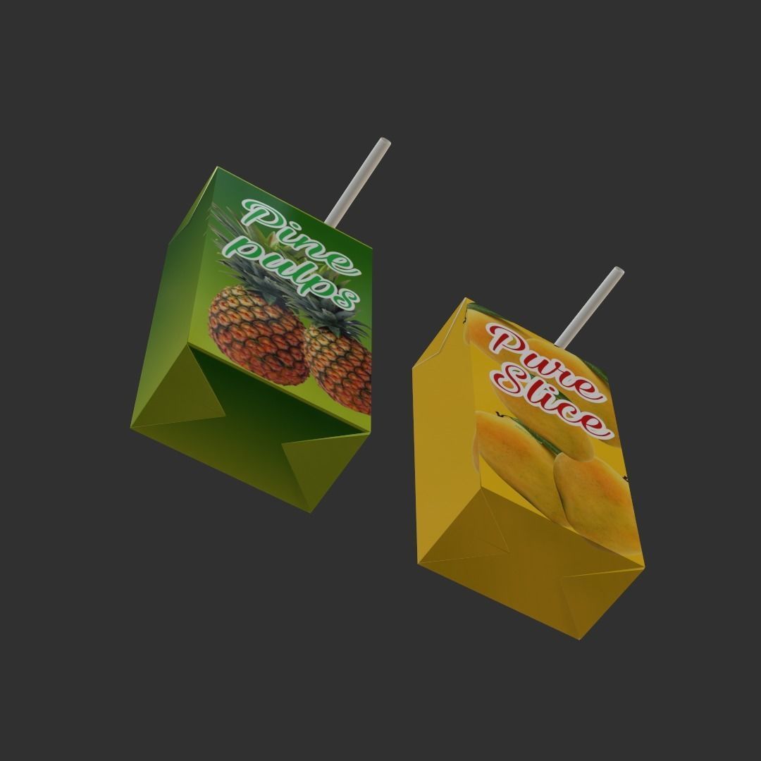 3D model Juice box 250 ml VR / AR / low-poly | CGTrader