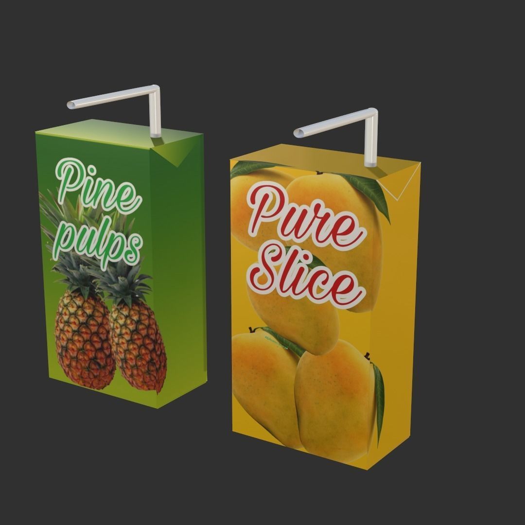 3D model Juice box 250 ml VR / AR / low-poly | CGTrader