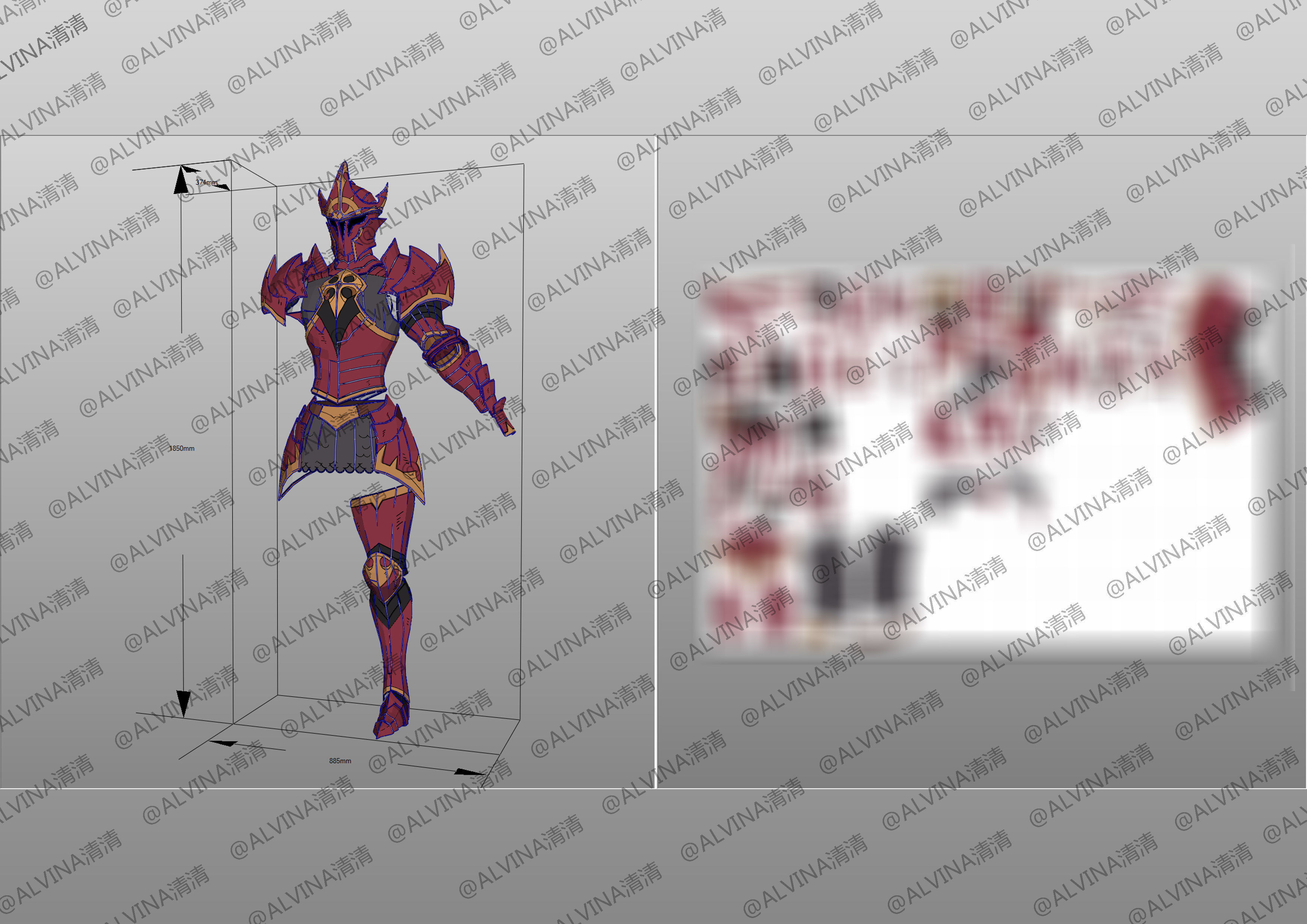 3D model The Seven Deadly Sins ban armor Pepakura Foam VR / AR / low ...