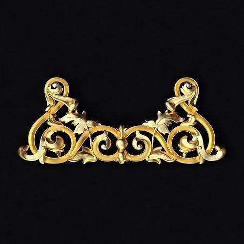 Central decor ornament for furniture 3D model | CGTrader