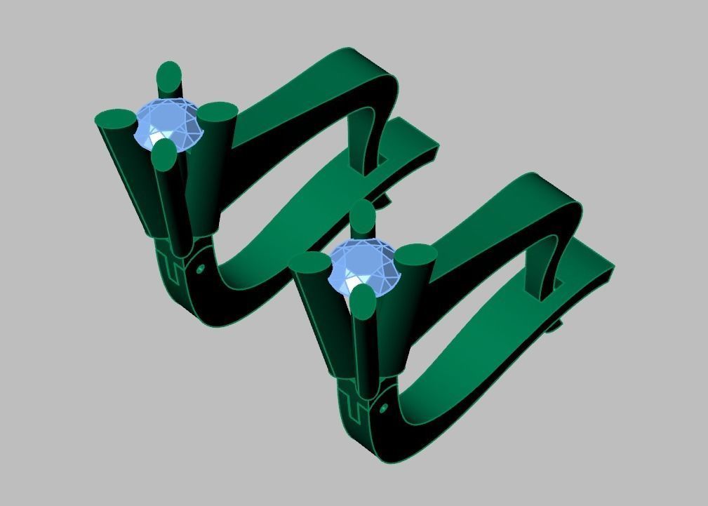 Earring model 0302 3D printable model free 3D model 3D printable | CGTrader