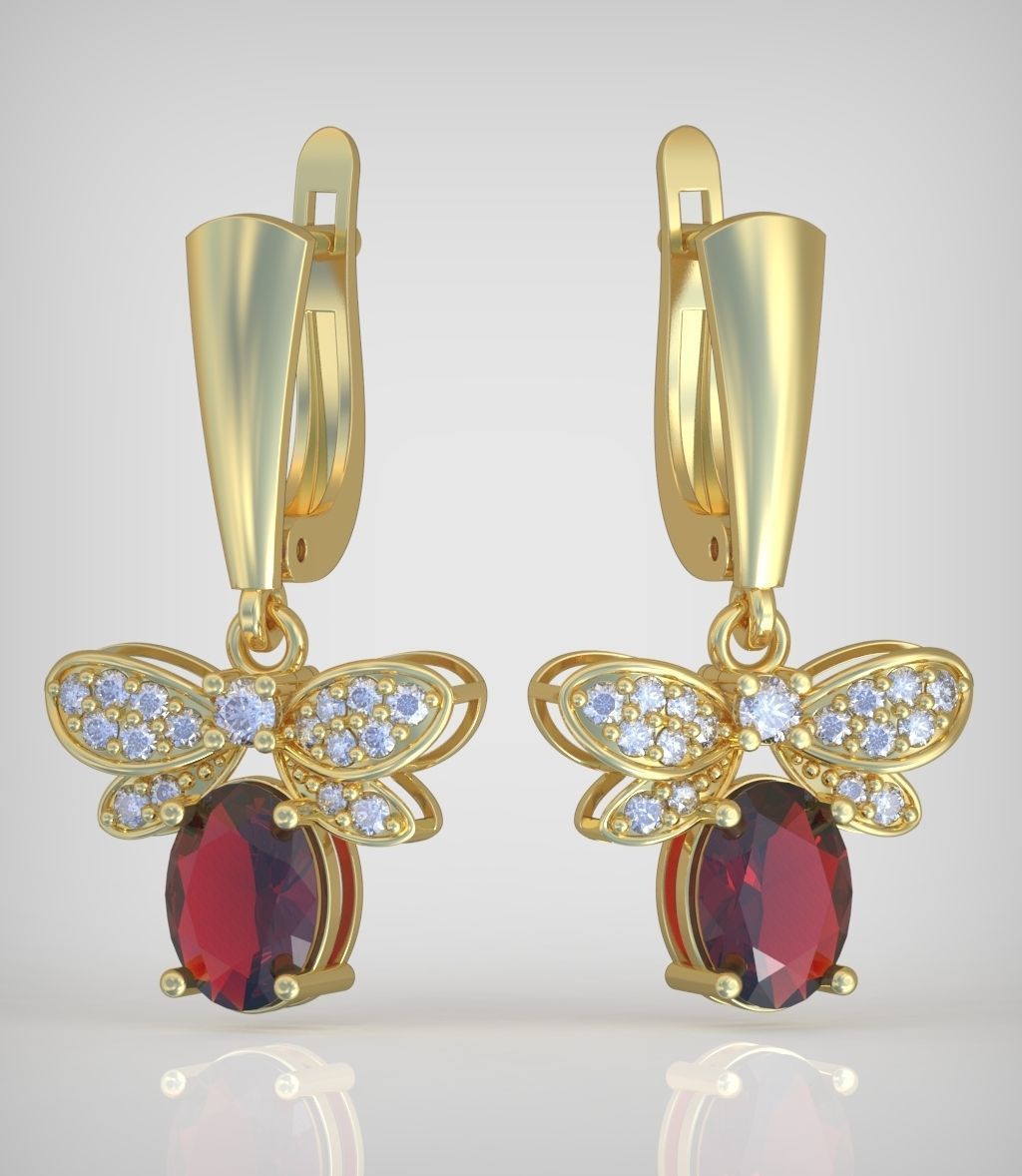 Earring model 0305 3D printable model13 3D model 3D printable | CGTrader