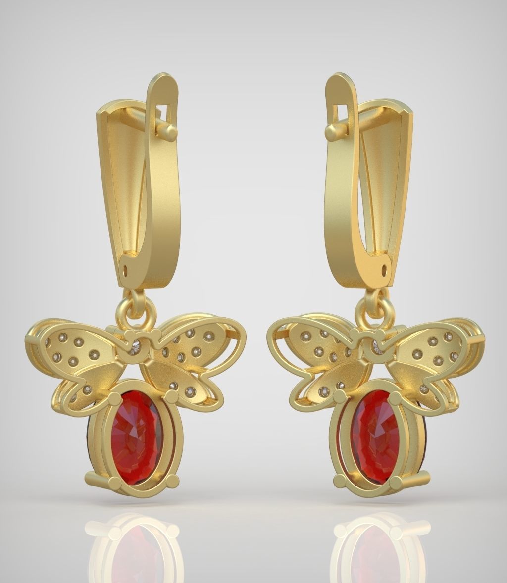 Earring model 0305 3D printable model13 3D model 3D printable | CGTrader