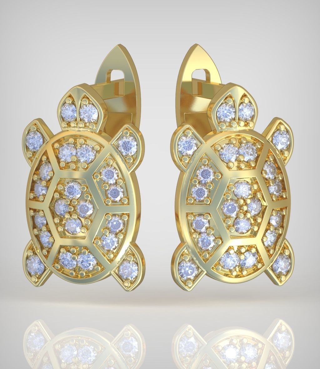 Earring model 0307 3D printable model16 3D model 3D printable | CGTrader