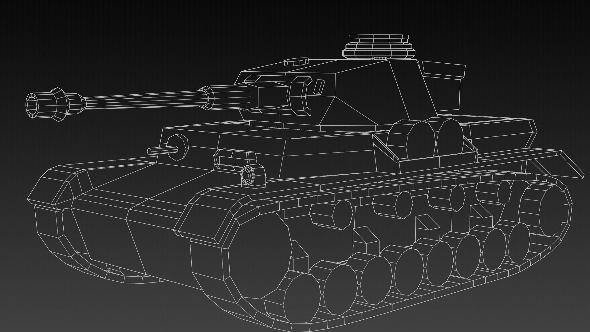 3D model Panzer 4 - PzKpfw IV - WW2 Tank Low poly 3D model VR / AR ...
