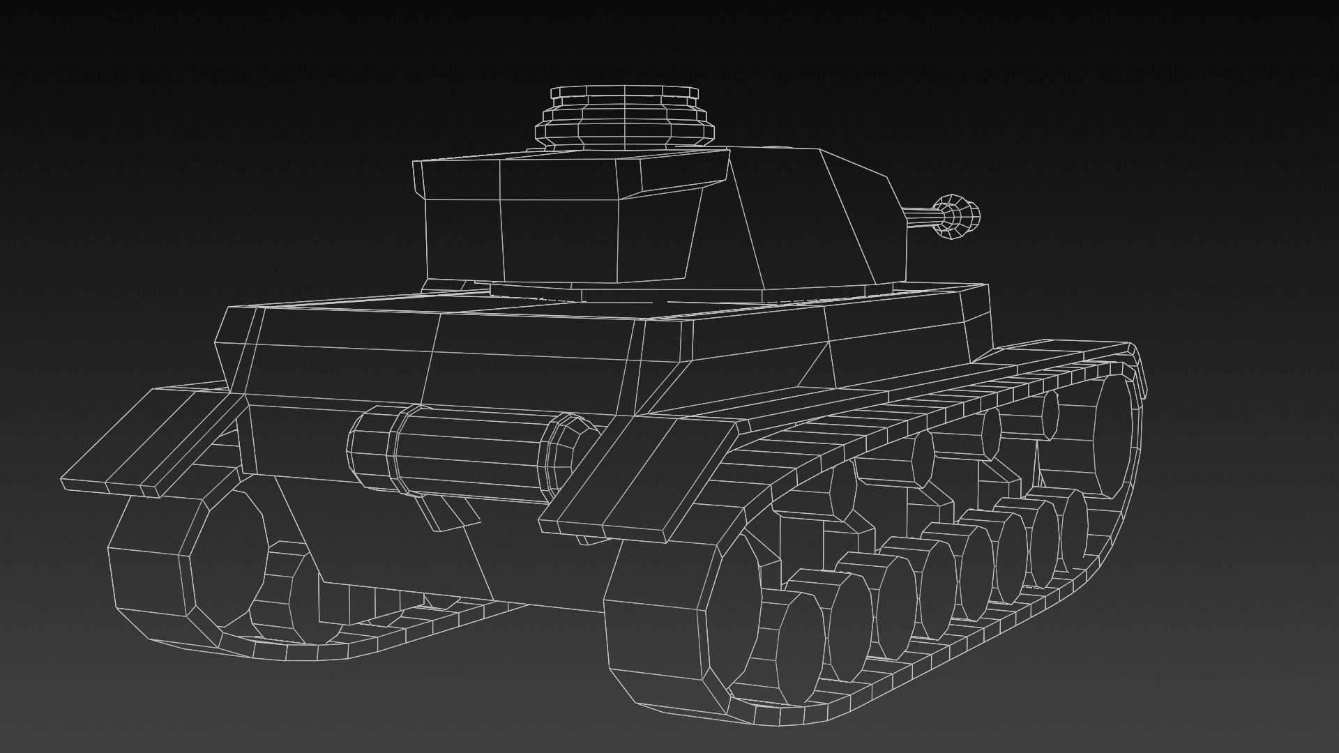 3D model Panzer 4 - PzKpfw IV - WW2 Tank Low poly 3D model VR / AR ...