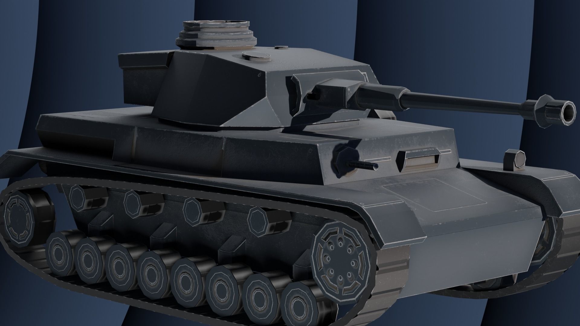 3D model Panzer 4 - PzKpfw IV - WW2 Tank Low poly 3D model VR / AR ...