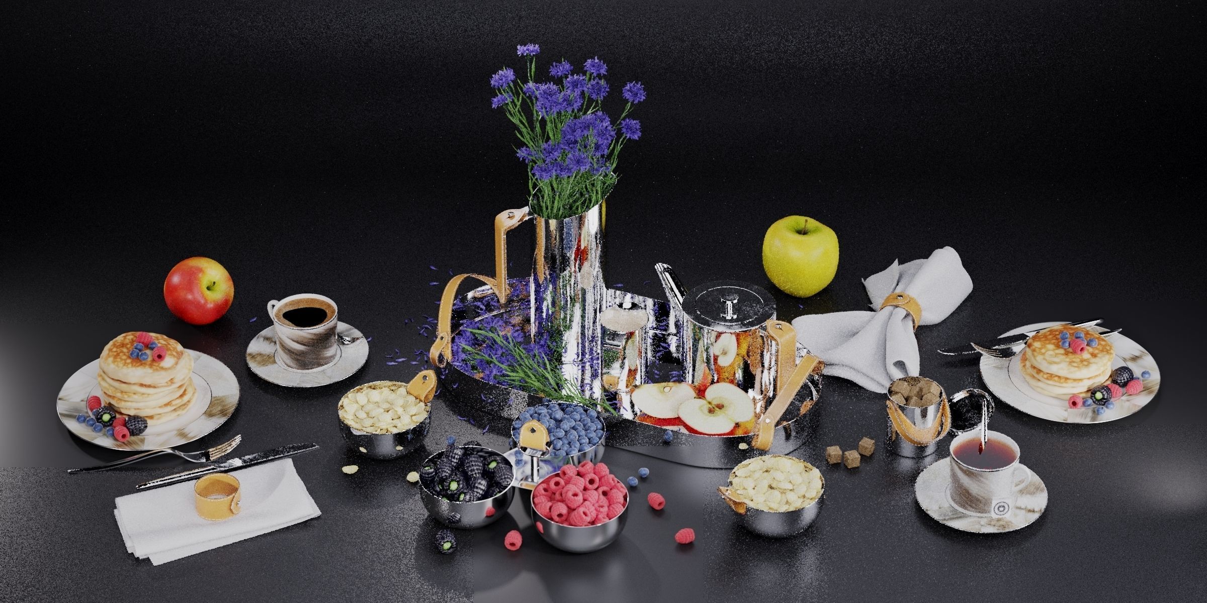 Dessert decor collection 3D model | CGTrader