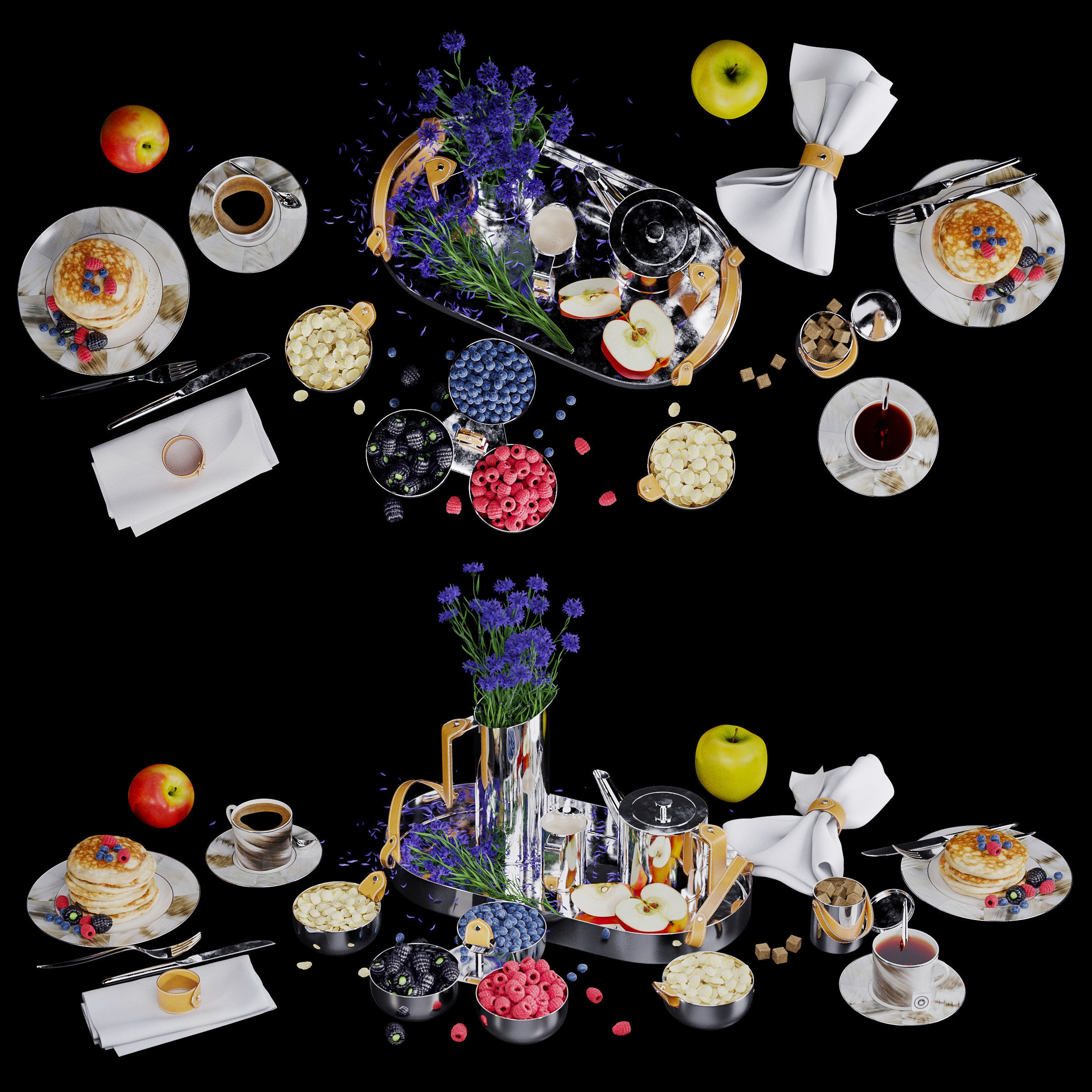 Dessert decor collection 3D model | CGTrader