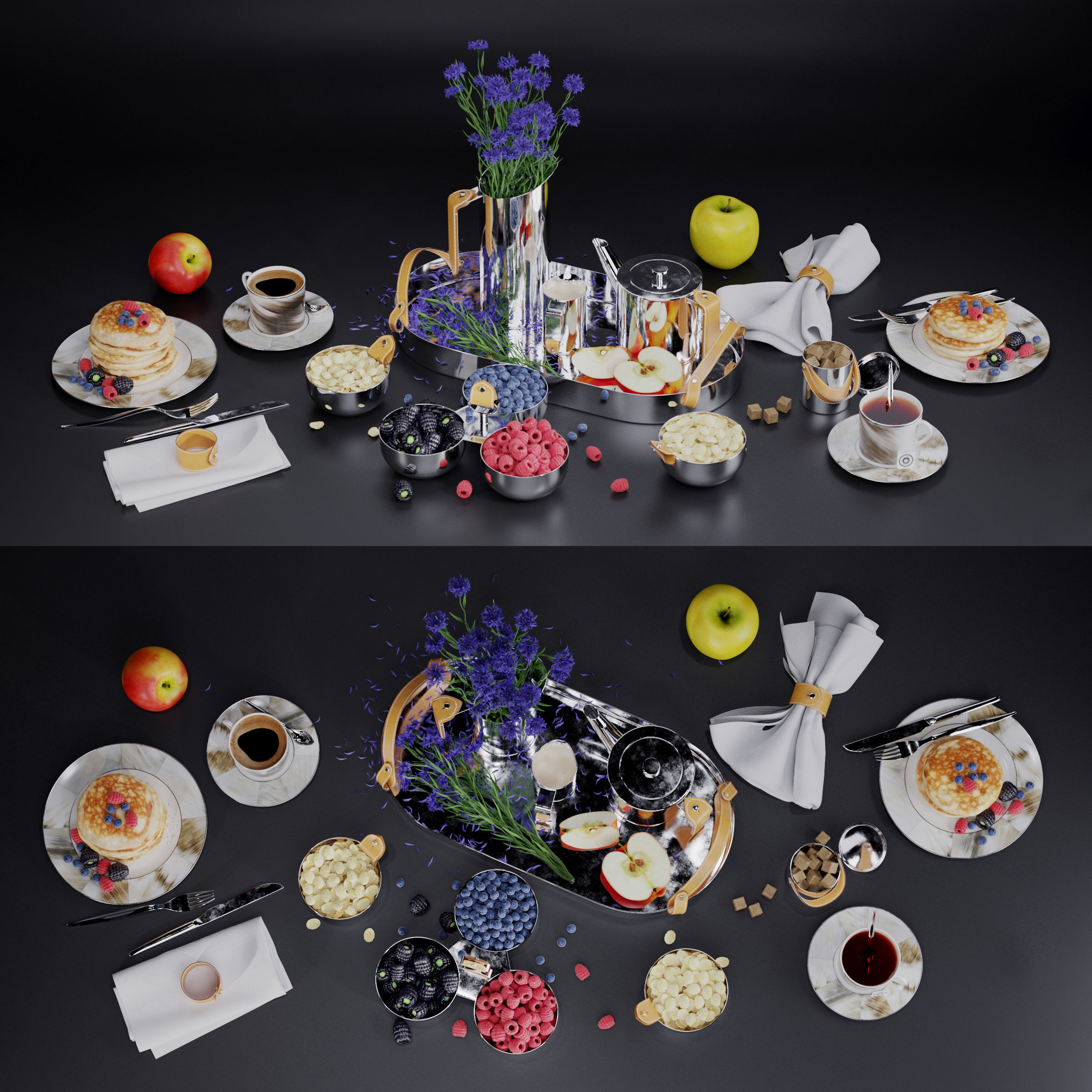 Dessert decor collection 3D model | CGTrader